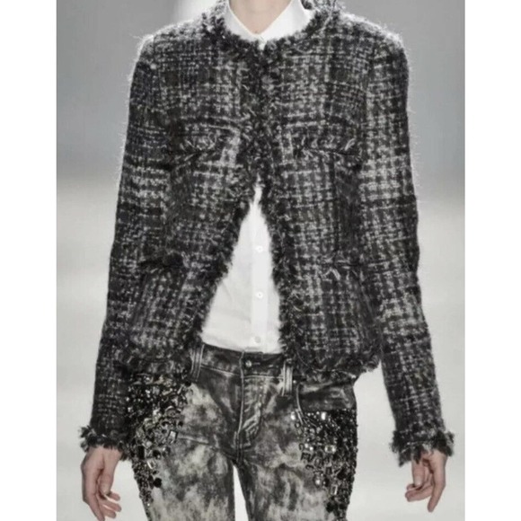 Joe | Jackets & Coats | Nwt Joe Fresh Tweed Wool Black Jacket Blazer 34 ...